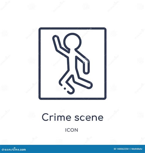 Linear Crime Scene Icon From Law And Justice Outline Collection Thin
