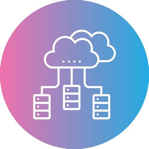 distributed database line gradient circle icon 43449338 vector art at