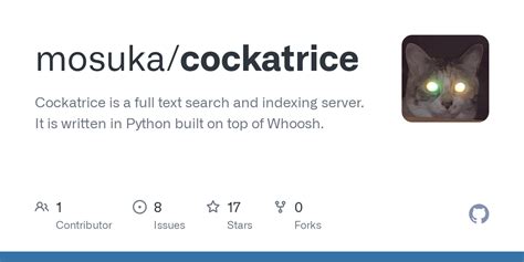 Github Mosuka Cockatrice Cockatrice Is A Full Text Search And Indexing Server It Is Written