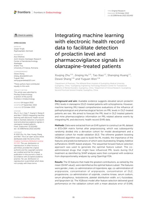 pdf integrating machine learning with electronic health record data