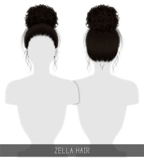 Zella Hair Simpliciaty Sims 4 Curly Hair Sims Hair Sims 4 Black Hair