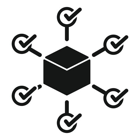 Blockchain Scheme Icon Simple Vector Digital Fintech 21503085 Vector