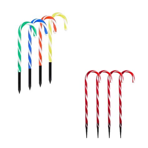 Set Of 4 Connectable Candy Cane Lights Your Christmas Warehouse