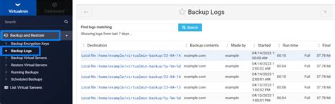 How To Backup And Restore In Virtualmin Seekahost