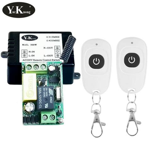 433 원격 제어 스위치 수신기 무선 Rf On Off 홀 침실 조명 램프 On Off 스마트 홈 Led 315 Mhz Ac 220v 1 Ch 전기 장비 및 소모품