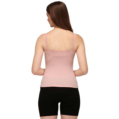 Buy Soie Womens Cotton Spandex Camisole Peach Online