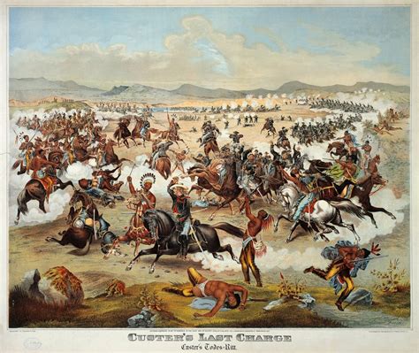 General Custers Last Stand At The Battle Of Little Bighorn June 25