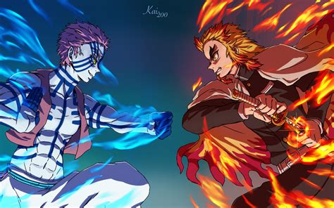 Rengoku Vs Akaza By Kai 200 On Deviantart