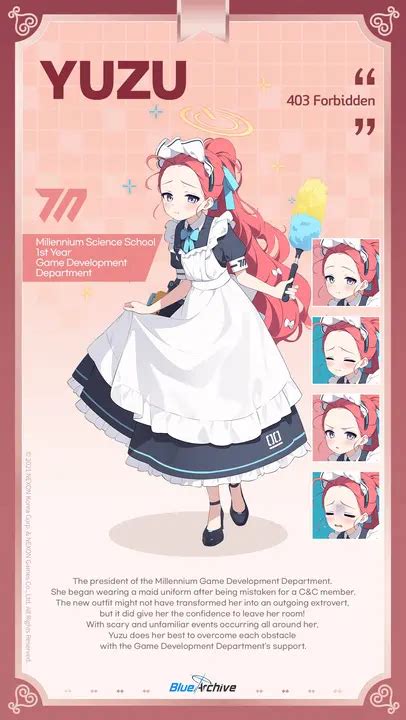 Yuzu Maid Blue Archive Danbooru