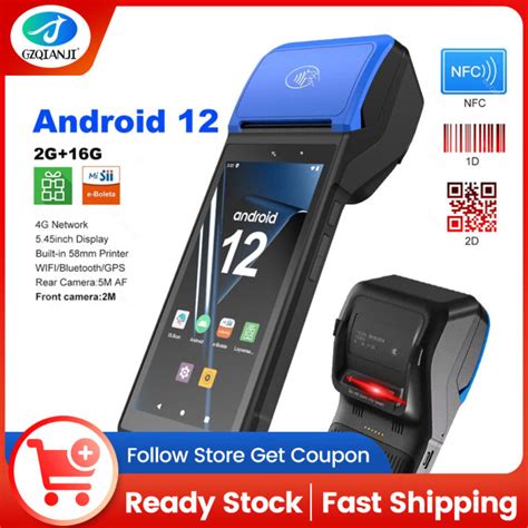 New G Wifi Handheld Pos PDA Printer Android Touch Screen Barcode Scanner POS Terminal With
