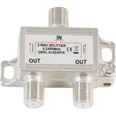 JAGER QSPL2 Διακλαδωτής TV SAT 2 εξόδων 5 2400 MHz με φις F και dc pass