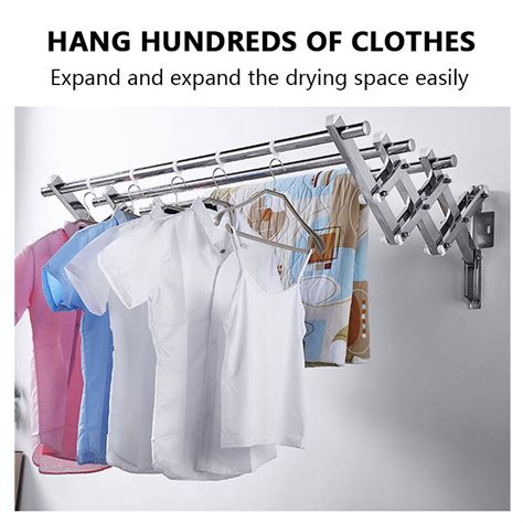 3 4 5 Bar Retractable Drying Rack Foldable Sampayan Stainless Steel