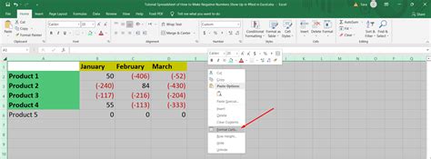 How To Make Negative Numbers Show Up In Red In Excel