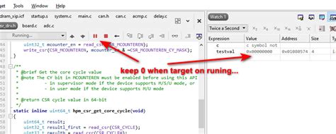 Ses Can Not Live Watch Variables When Target Is Runing Segger