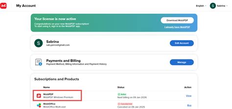 Activate Your Mobipdf Premium Subscription Mobisystems