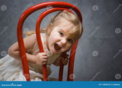 Mischievous Baby Stock Photo Image Of Elegant Wall 11090318