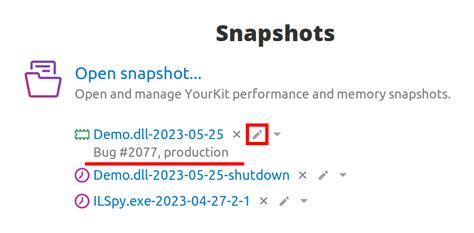 Yourkit Net Profiler Help Snapshot Annotation