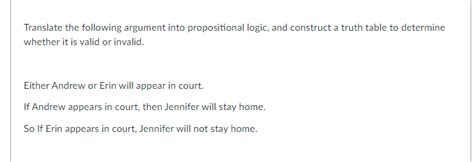 Translate The Following Argument Into Propositional