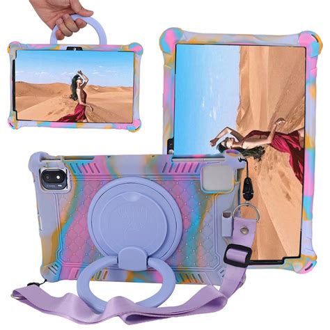 เคสซิลิโคนนิ่ม พร้อมขาตั้ง หมุนได้ สําหรับ Tcl Tab 10s 10 Hd 4g 10l