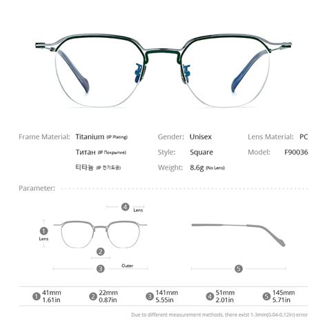Fonex Titanium Glasses Frame Men Semi Rimless Eyeglasses F90036 Fonex