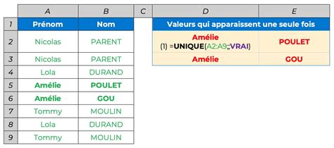 Tout Savoir Sur La Fonction Unique Excel 🚀 [exercice Et Vidéo]
