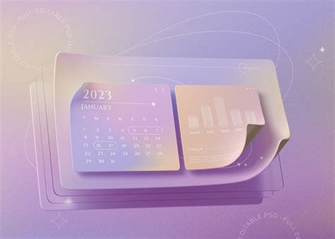 Premium Psd Gradient Browser Interface In Glassmorphism Style