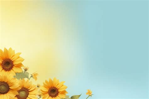 Plantilla Ppt Con Girasol Sobre Fondo De Color Pastel Con Espacio De