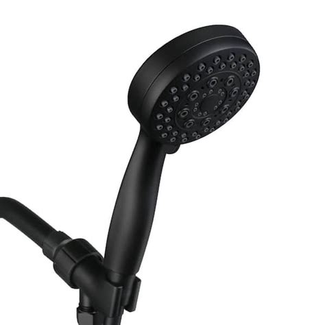 Aleasha 5 Spray Wall Mount Handheld Shower Head 1 75 Gpm In Matte Black