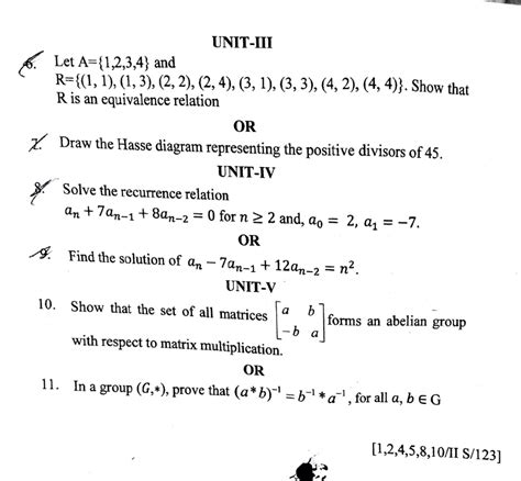 solved unit iii6 ﻿let a {1 2 3 4} ﻿and