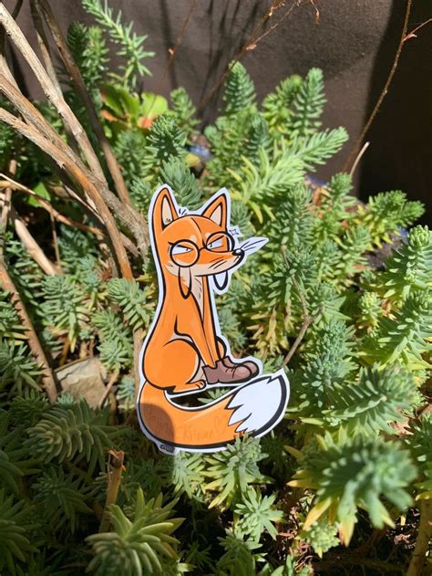 Megane Kitsune [yokai] Kitsune Sticker Art Japanese Folklore