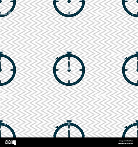 Timer Sign Icon Stopwatch Symbol Seamless Abstract Background With