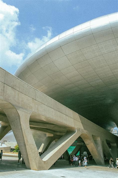 Concrete Structure Of Dongdaemun Design Plaza In Seoul South Korea