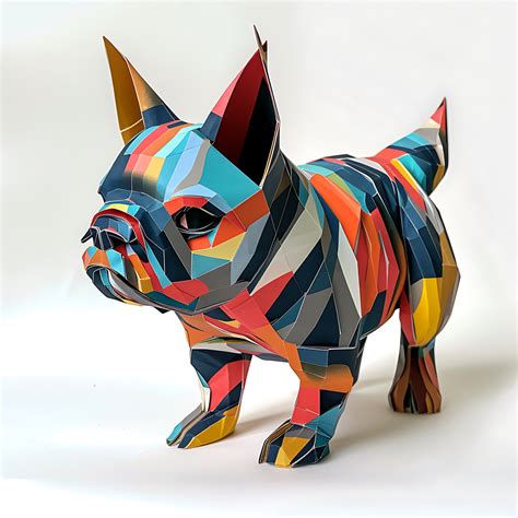 Featuring Colorful Origami Inspired Chinchilla Pattern Pbr Texture
