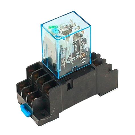 My4 Power Relay My4nj With Din Rail Mount Socket Base 14 Pins 12v24v