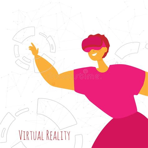 Vr Virtual Reality Concept Man Wearing Virtual Reality Glasses Stock