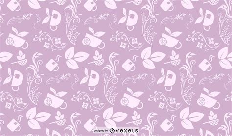 Floral And Cup Seamless Pattern Vector Download