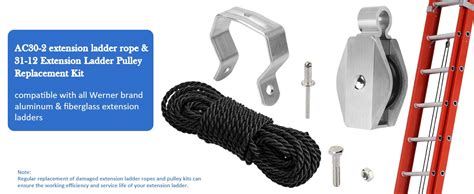 Werner Aluminum And Fiberglass Extension Ladder Rope And Pulley Kit