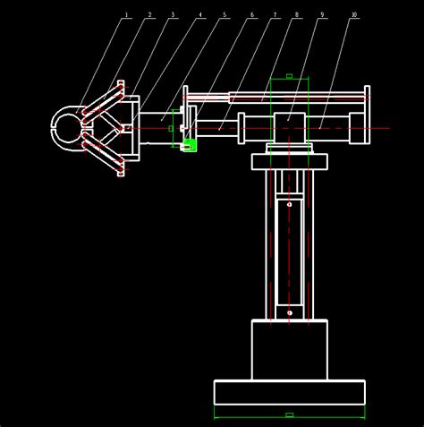送料机械手及其气动系统设计 Autocad 2018 模型图纸下载 懒石网