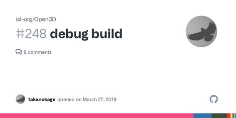debug build · issue 248 · isl org open3d · github