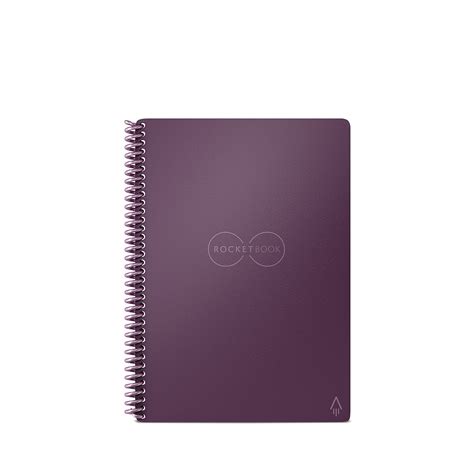 Rocketbook Core Reusable Smart Notebook 6 X 8 8 Lined Ruled 36 Pages Plum Evr2 E K Crr