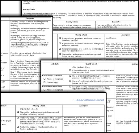 ProjectManagement Requirements Completeness Evaluation Checklist