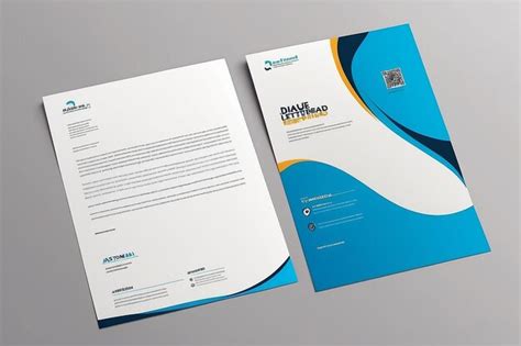 Premium Photo A4 Size Letterhead Templete Design