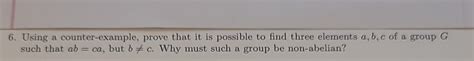 Solved 6 Using A Counter Example Prove That It Is Possible Chegg Com