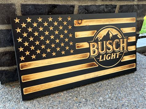Rustic Wood Flag Rustic American Flag Custom Wood Art Beer Flag