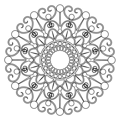 Premium Vector Dots And Lines Vector Mandala Bold Outline Beautiful