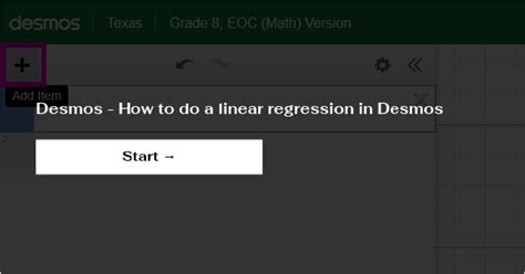 Desmos How To Do A Linear Regression In Desmos