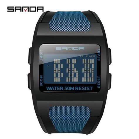 RUMOCOVO Sanda montre de sport pour hommes horloge électronique Led étanche Simple et