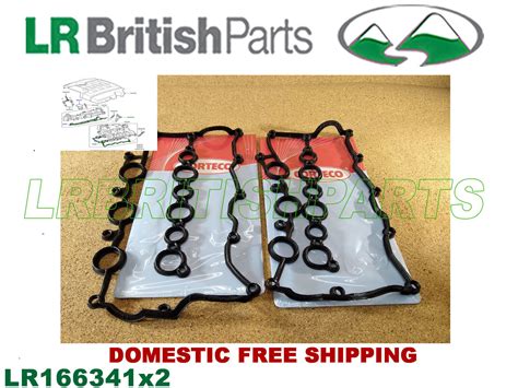 LAND ROVER VALVE COVER GASKET SET 2.7L V6 3.0L V6 DIESEL LR166341 | eBay