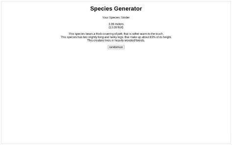 Species Generator