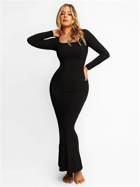 Built In Shapewear Modal Soft Lounge Dresses Popilush